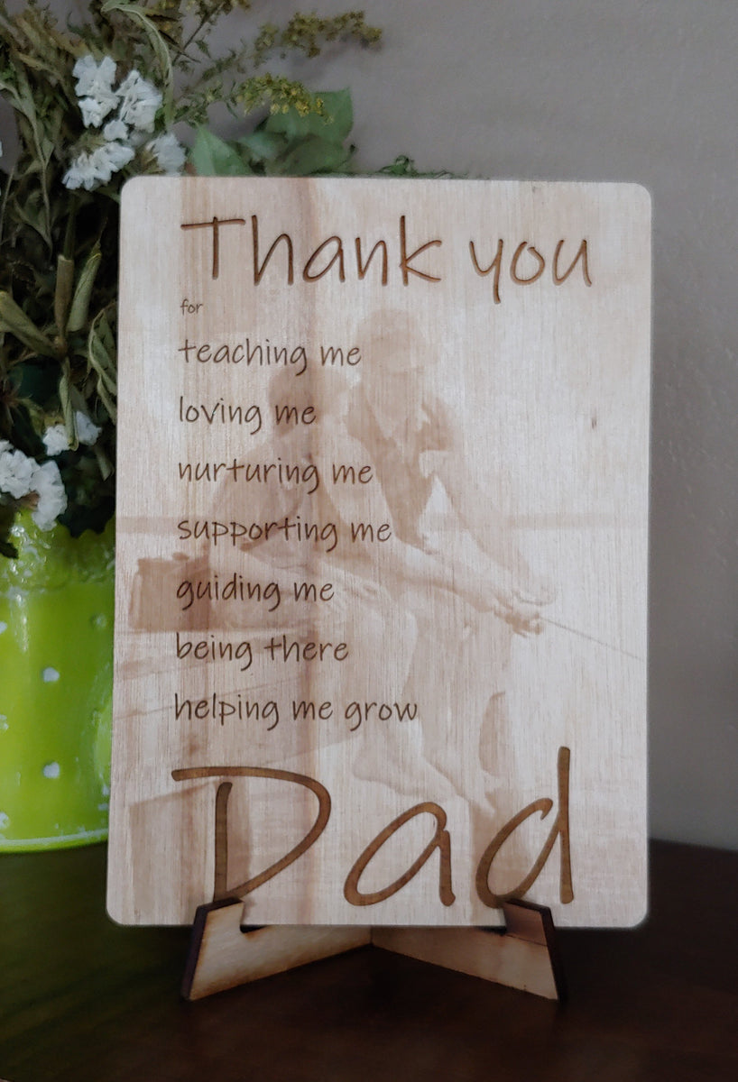 Thank You Dad Greeting Card| Personal Handcrafted Displays