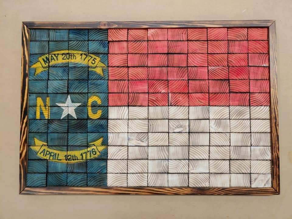Rustic North Carolina State Flag!| Personal Handcrafted Displays