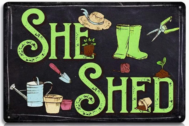She Shed Garden Sign| Personal Handcrafted Displays