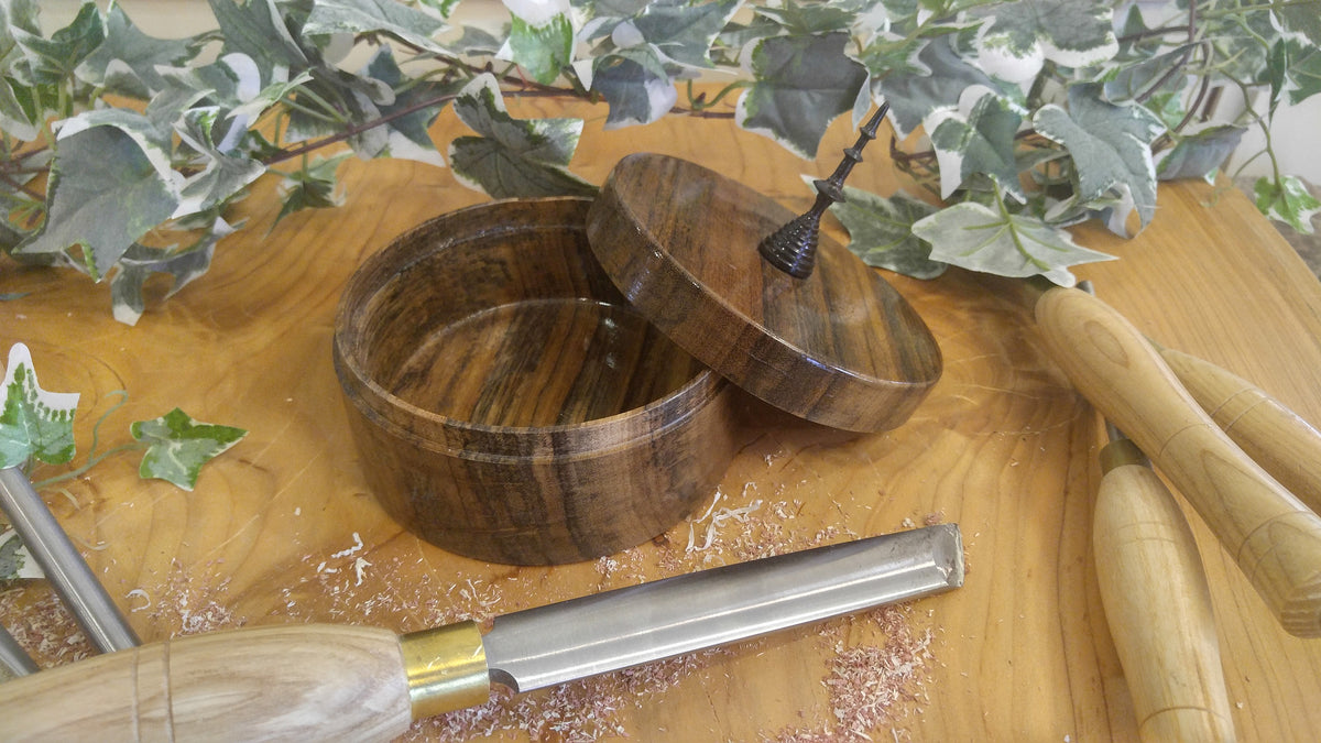 Hand Turned Shedua Lidded Bowl| Personal Handcrafted Displays