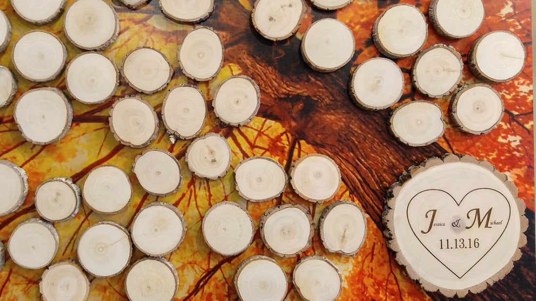 Custom Fall Wood Slice Signing Tree Guest Book| Personal Handcrafted ...