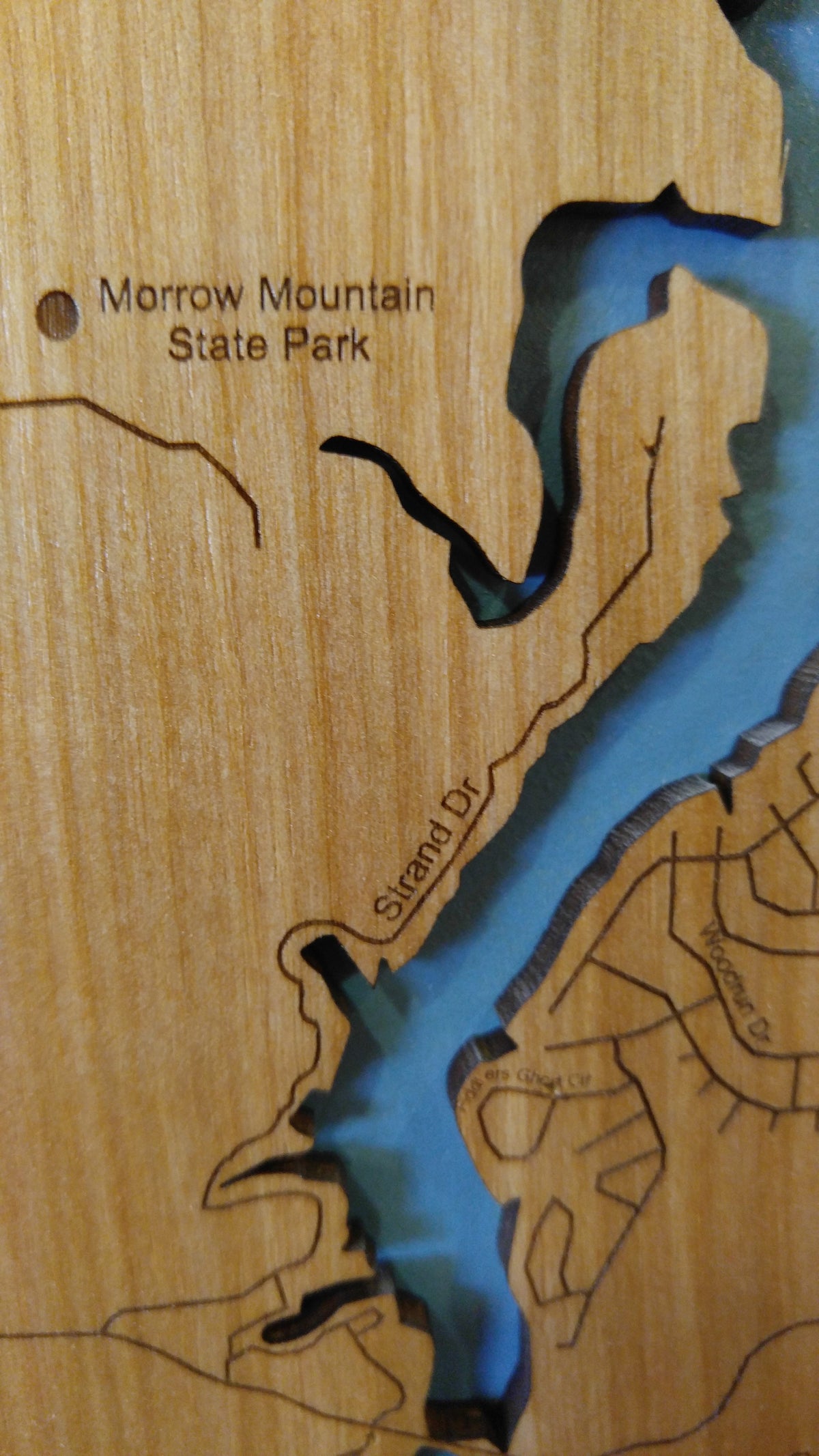 Lake Tillery, North Carolina - Wood Cut Laser Map| Personal Handcrafted ...
