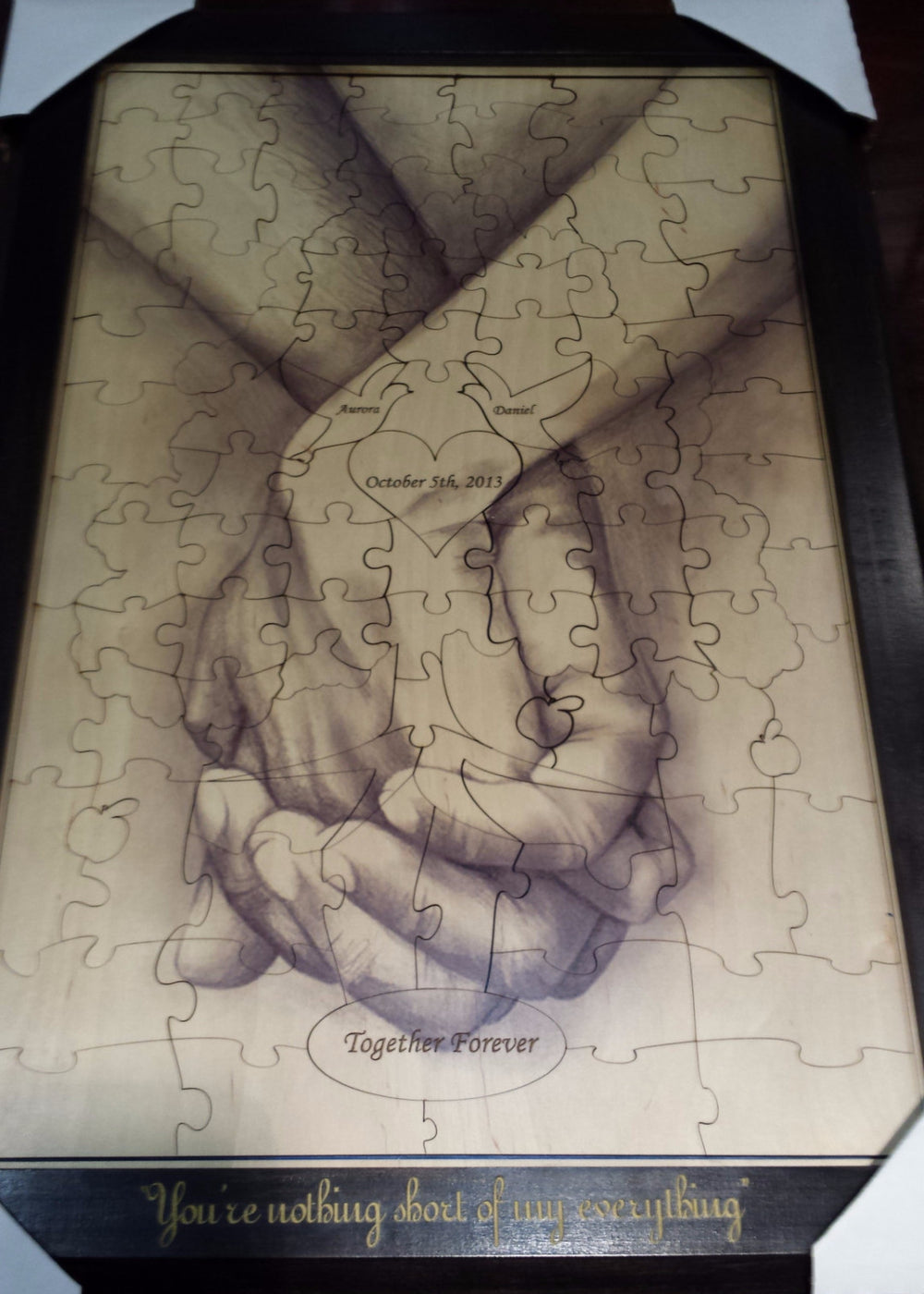 Custom Frame Engraving| Personal Handcrafted Displays