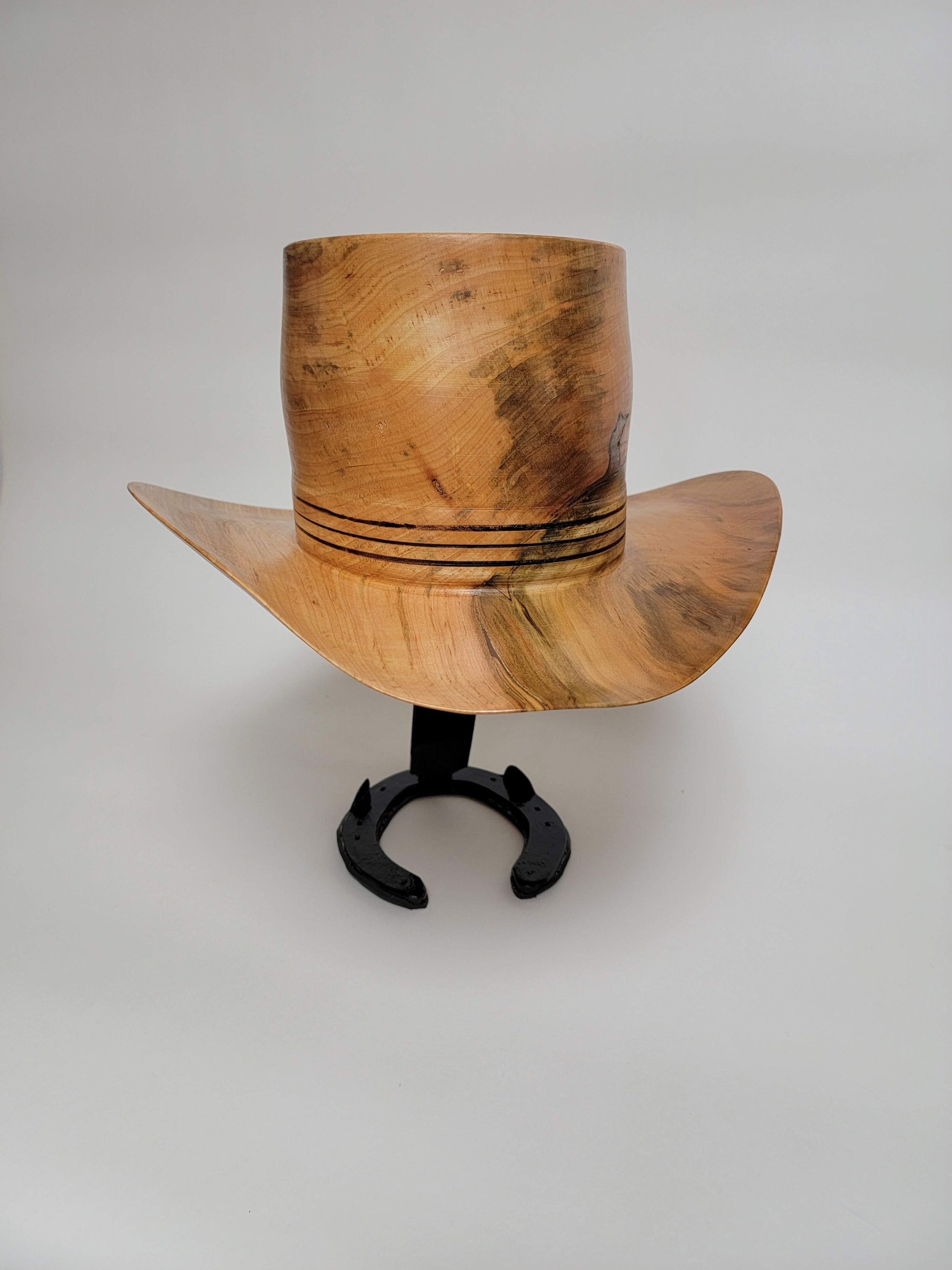 Maple Cowboy Hat - Rare Wood Turned Men's Headwear #275| Personal ...