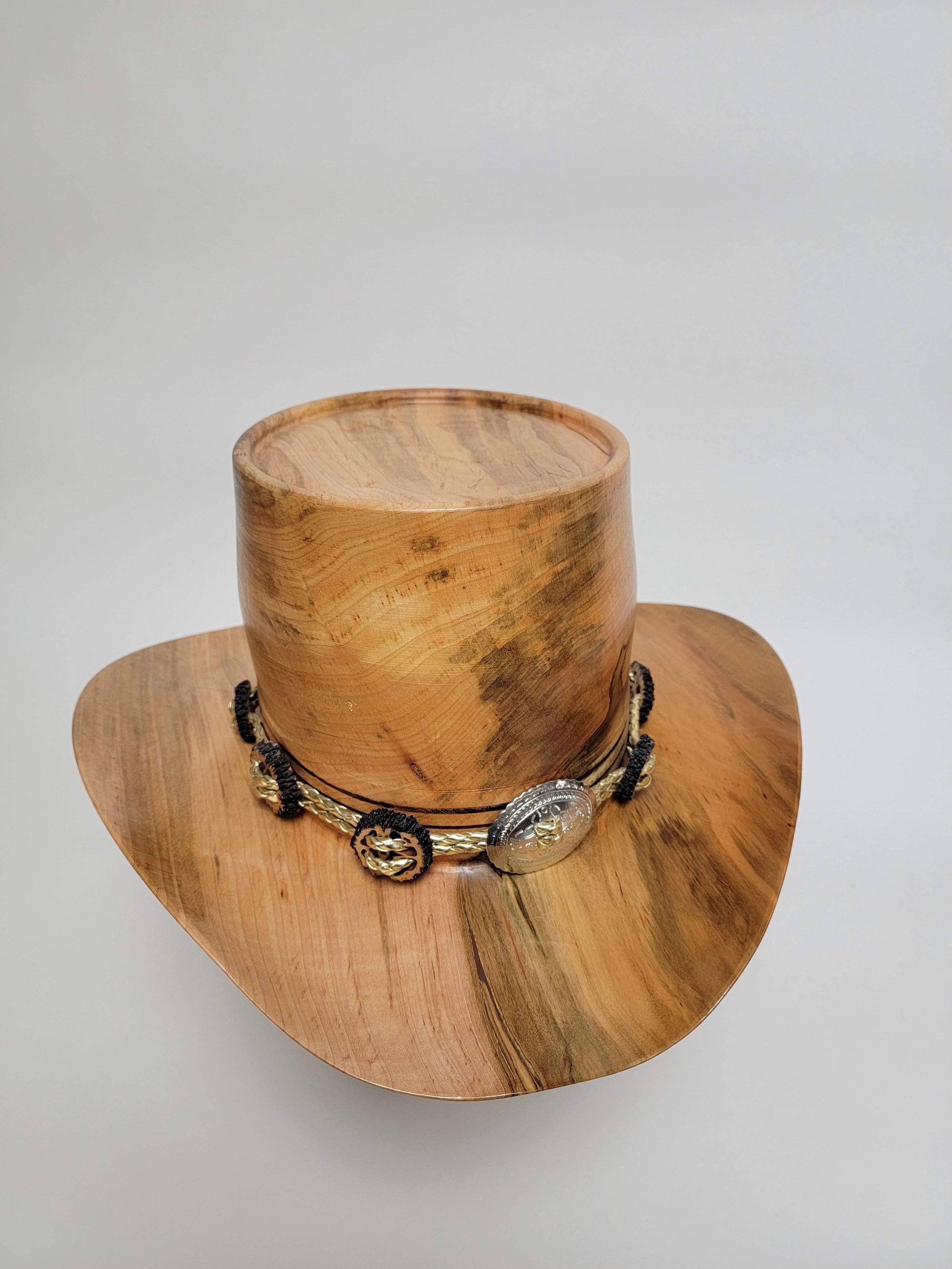 Maple Cowboy Hat - Rare Wood Turned Men's Headwear #275| Personal ...