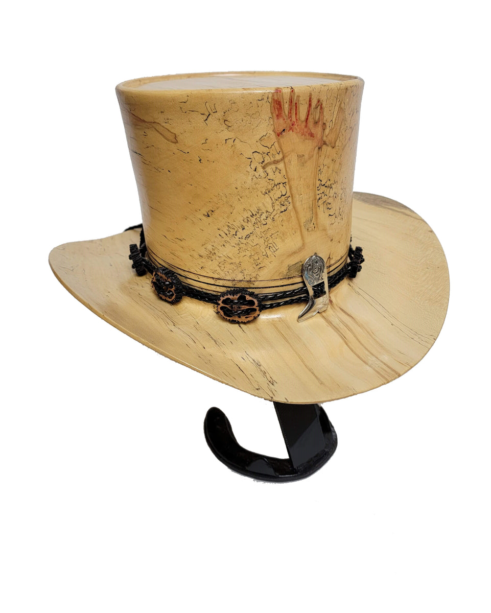 Box Elder Cowboy Hat - *DISCOUNTED* - Rare Wood Turned Men's Headwear ...