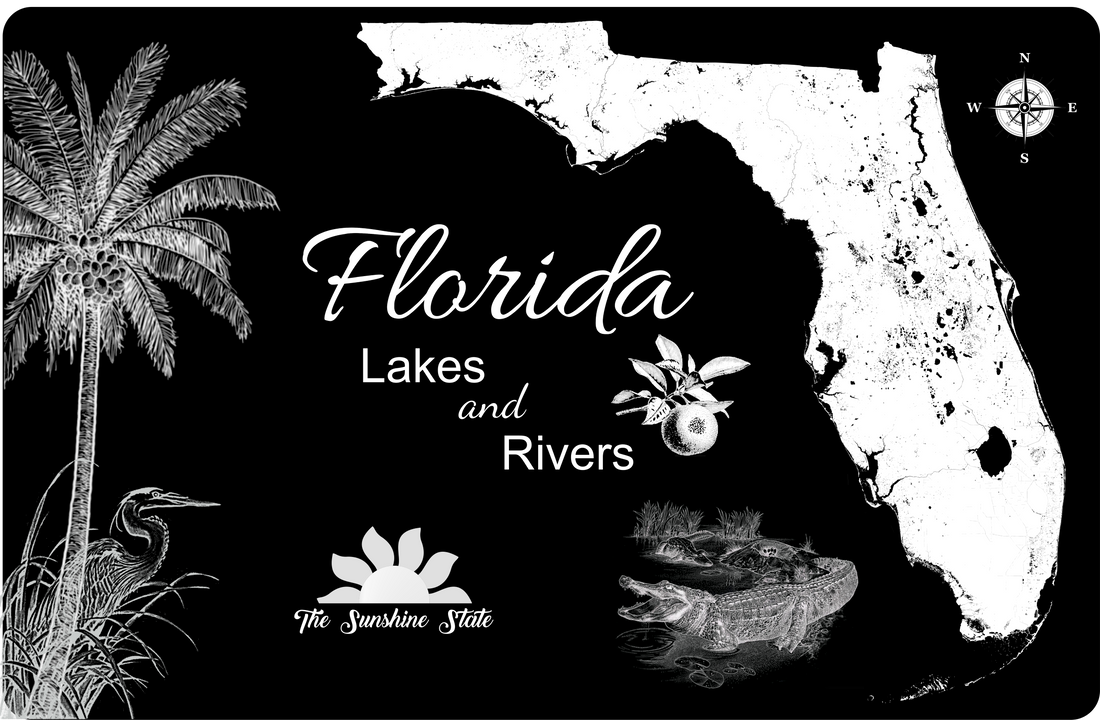 Florida - laser cut wood map| Personal Handcrafted Displays