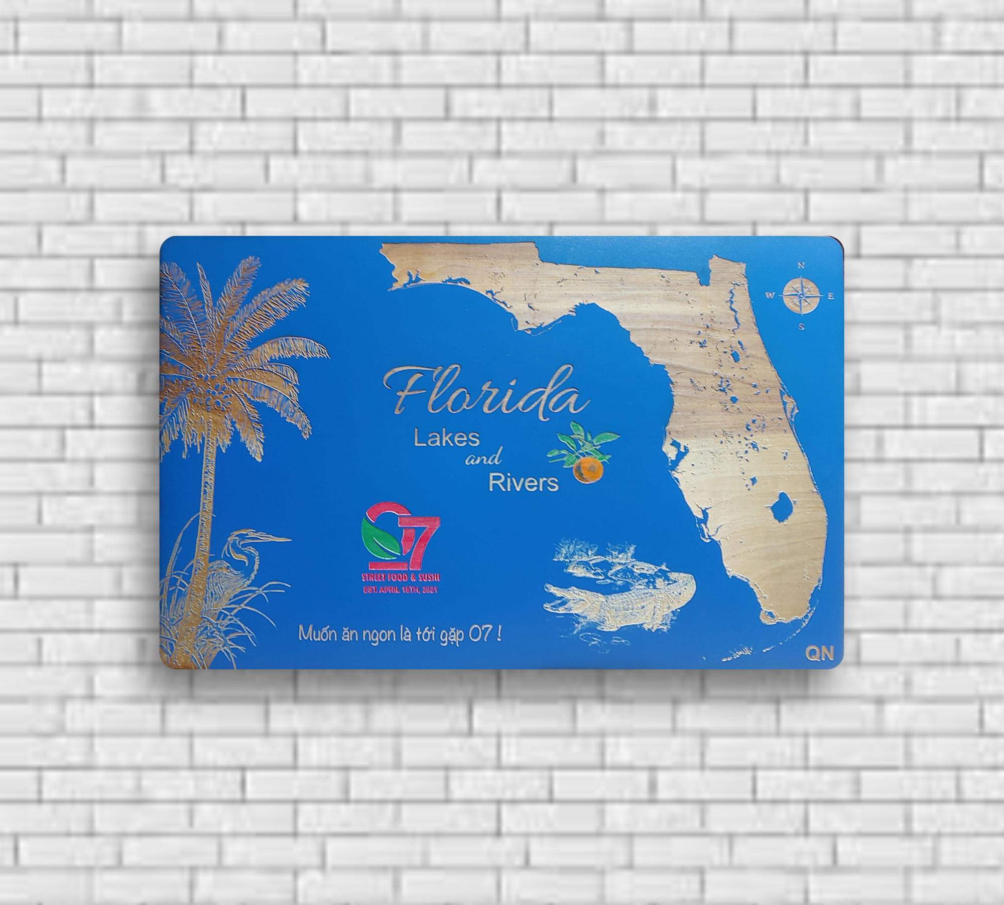 Florida - laser cut wood map| Personal Handcrafted Displays