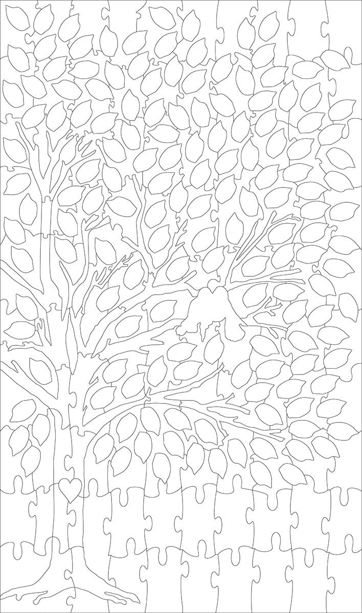 Love Doves Tree Guest Book Puzzle| Personal Handcrafted Displays