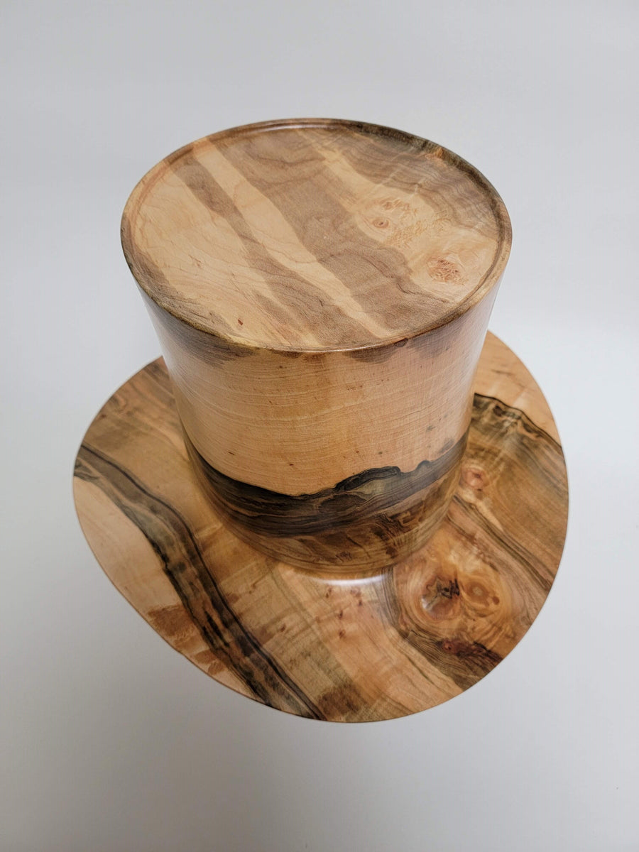 Maple with Turquoise Cowboy Hat #278 - Rare Wood Turned Men's Headwear ...