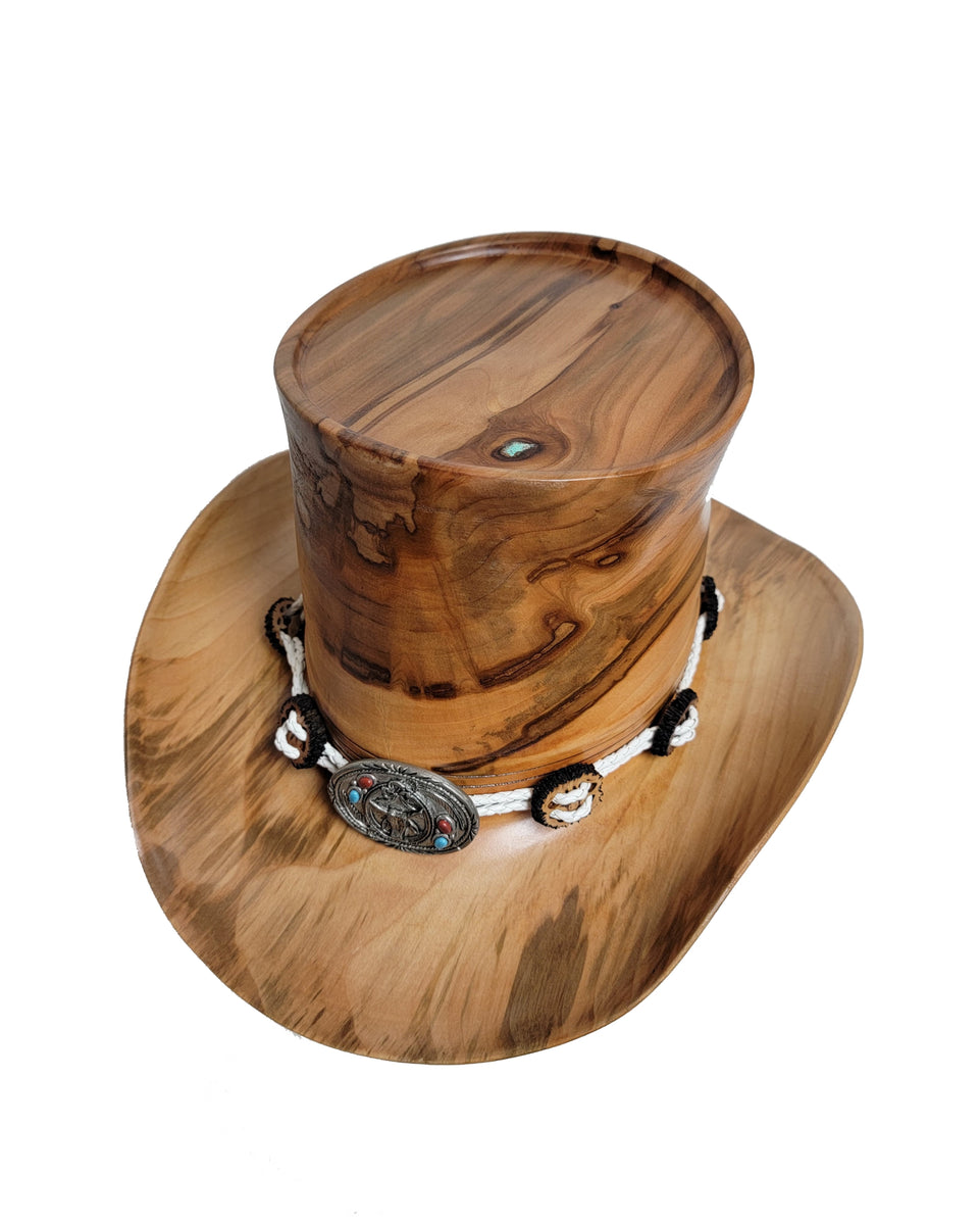Maple Cowboy Hat - Rare Wood Turned Men's Headwear #275| Personal ...