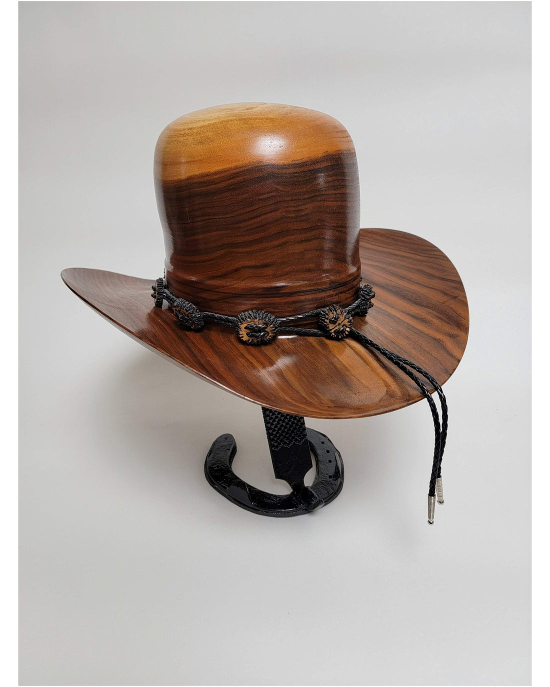 Walnut Cowboy Hat - Rare Wood Turned Men's Headwear #244| Personal ...